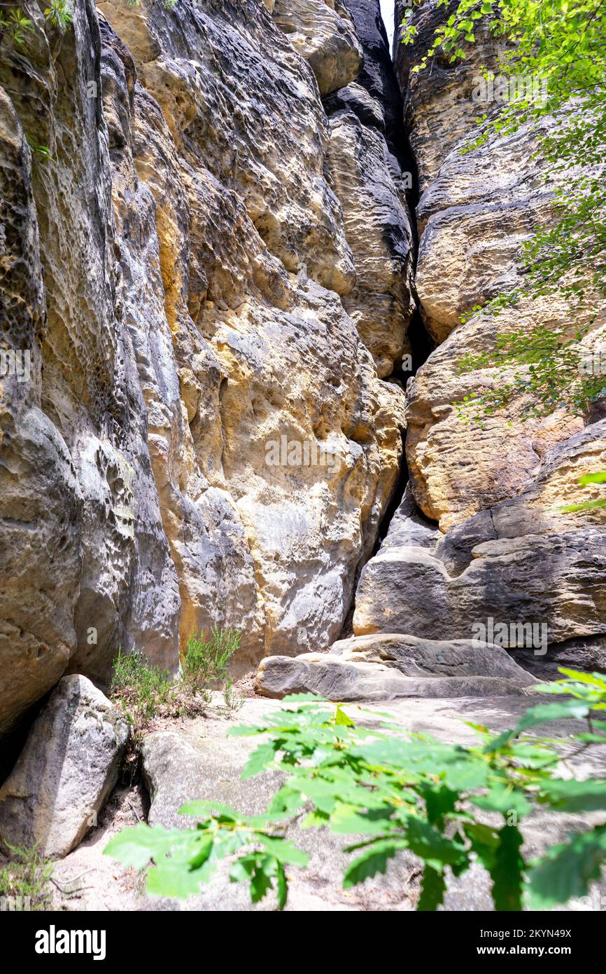 Saxon Switzerland Elbe sandstone mountains Stock Photo - Alamy