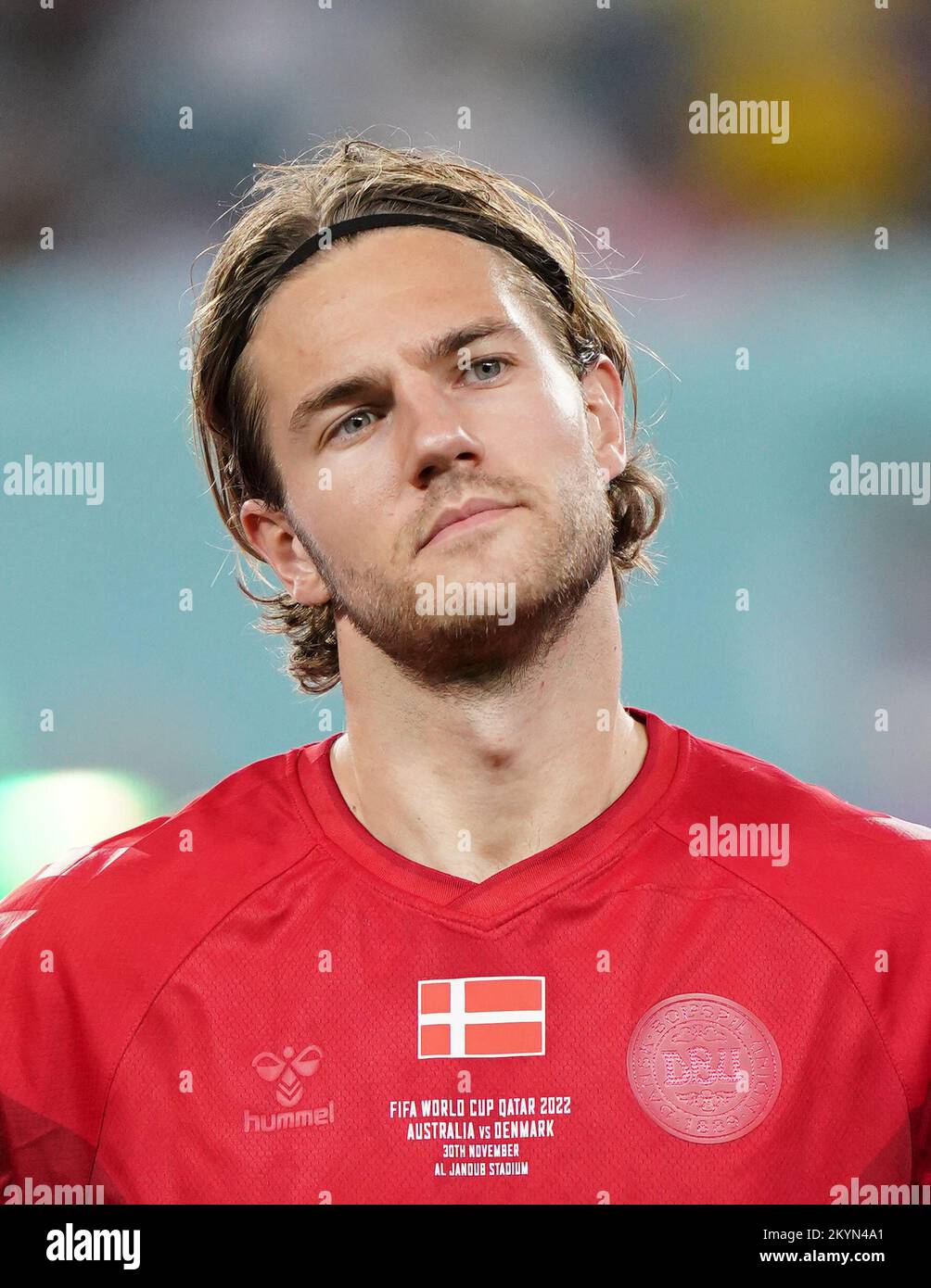 Denmark's Joachim Andersen during the FIFA World Cup Group D match at ...
