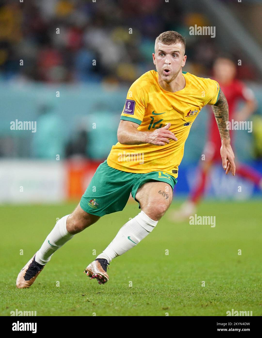 Australia's Riley McGree during the FIFA World Cup Group D match at the ...
