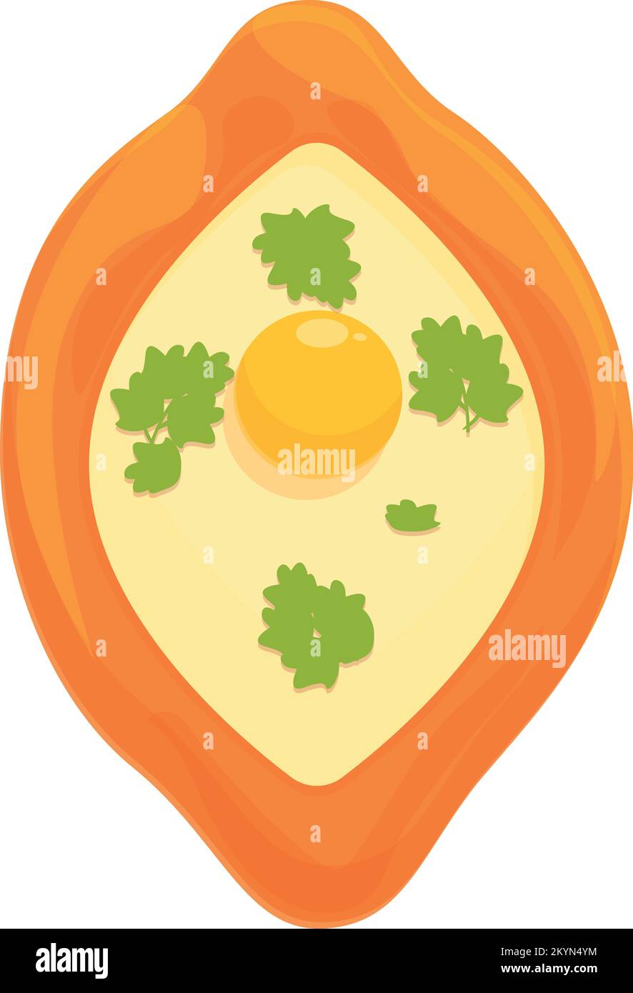 Culture khachapuri icon cartoon vector. Bread cuisine. National food ...