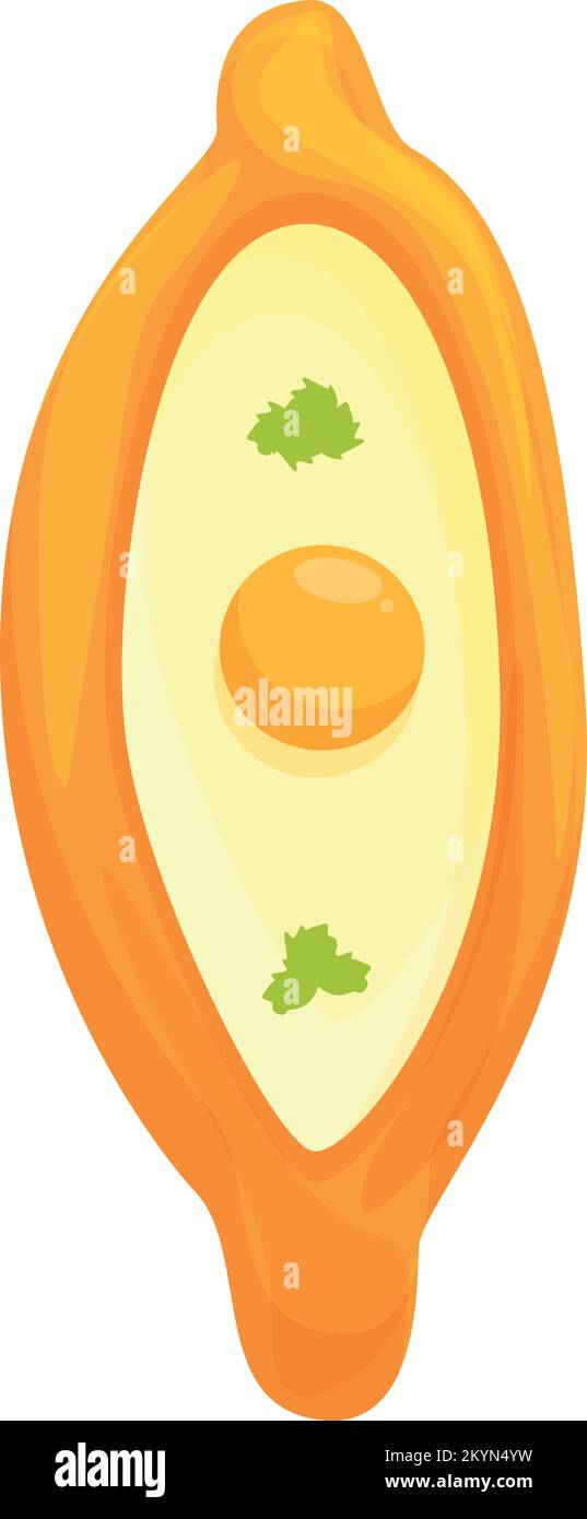 Pastry khachapuri icon cartoon vector. Bread cuisine. National food ...