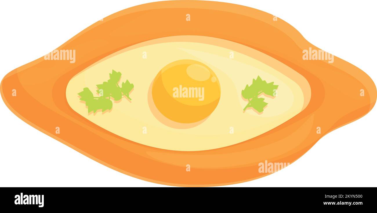 Khachapuri food icon cartoon vector. Bread cuisine. Pastry kitchen ...