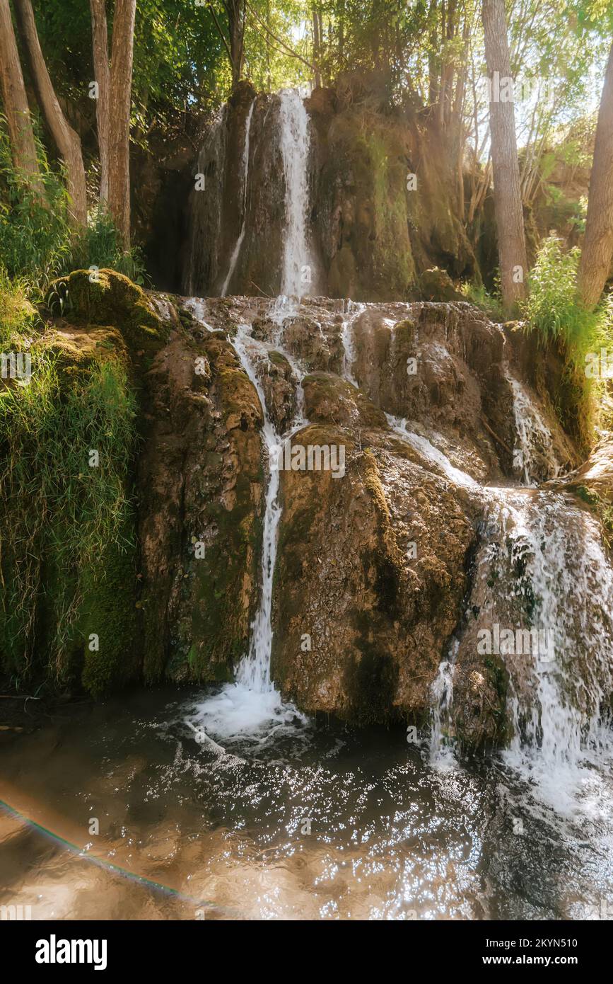 Mountain Waterfall Bigar in Sun Light Rays Stock Photo - Alamy
