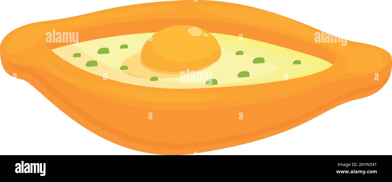 Bakery khachapuri icon cartoon vector. Bread cuisine. Meal dish Stock ...