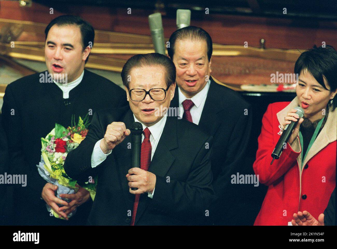 President of the People's Republic of China Jiang Zemin attending a ...