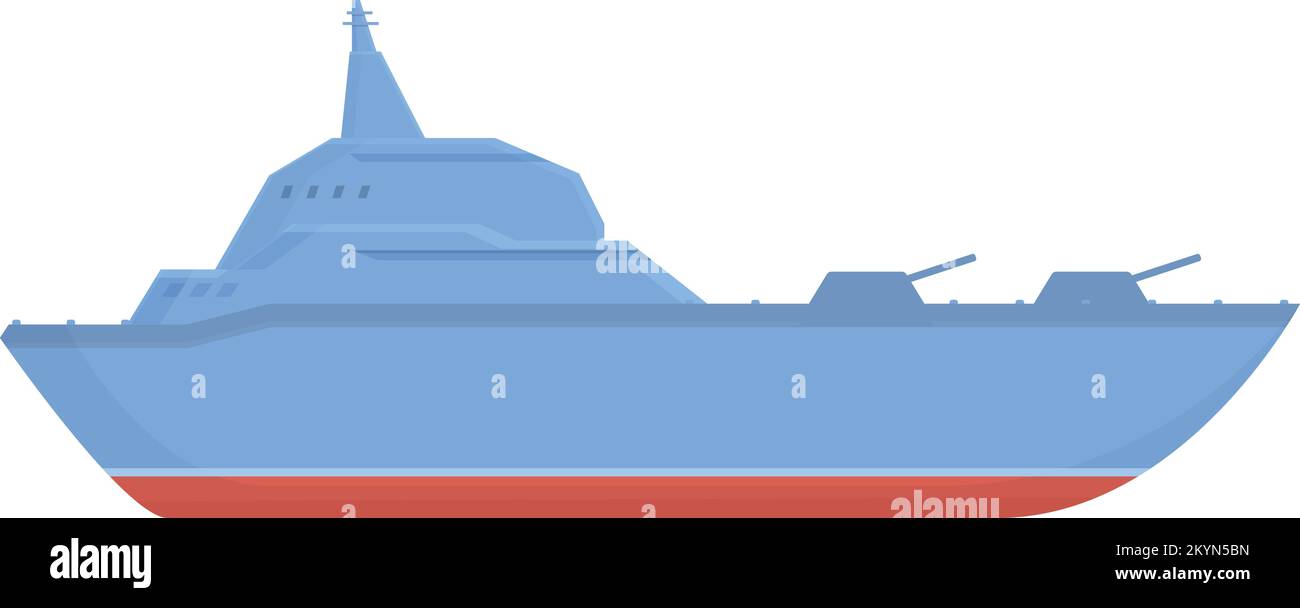 Military vessel icon cartoon vector. Navy ship. War boat Stock Vector ...