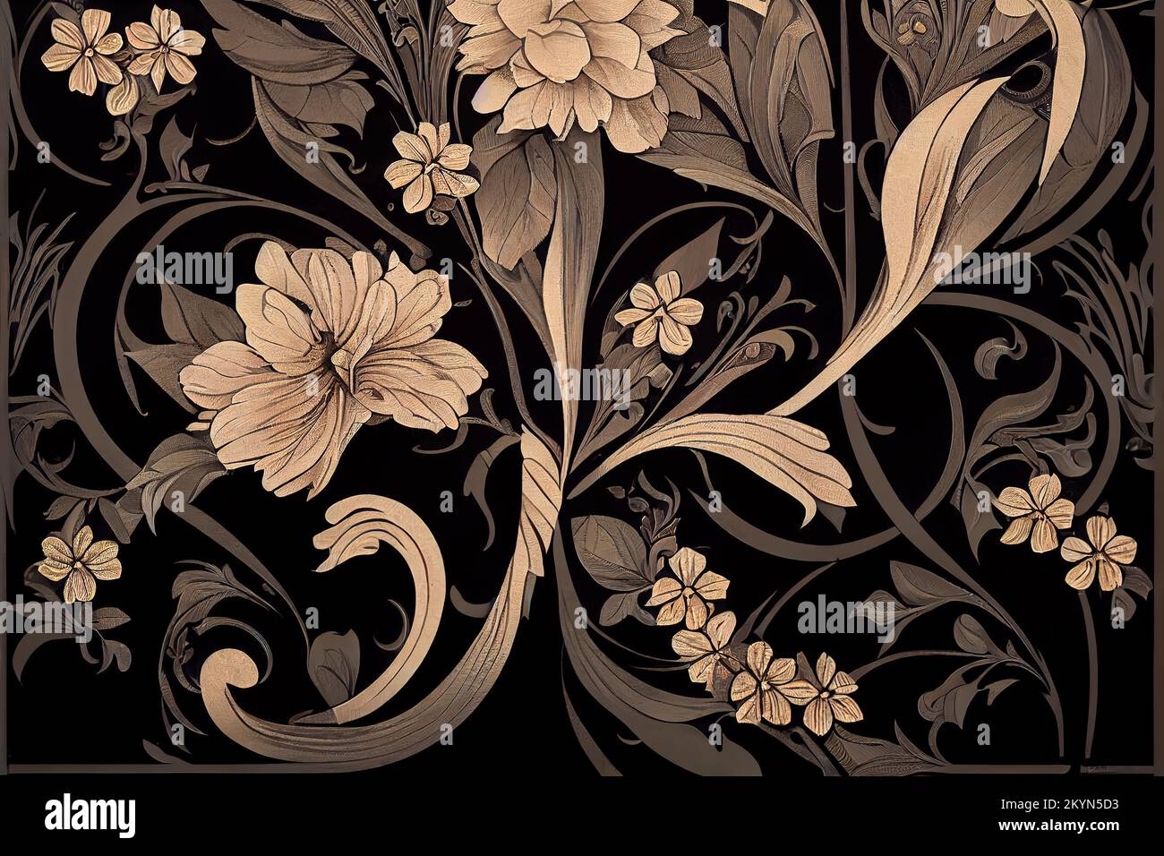 Intricate floral pattern background. Digitally generated Stock Photo ...
