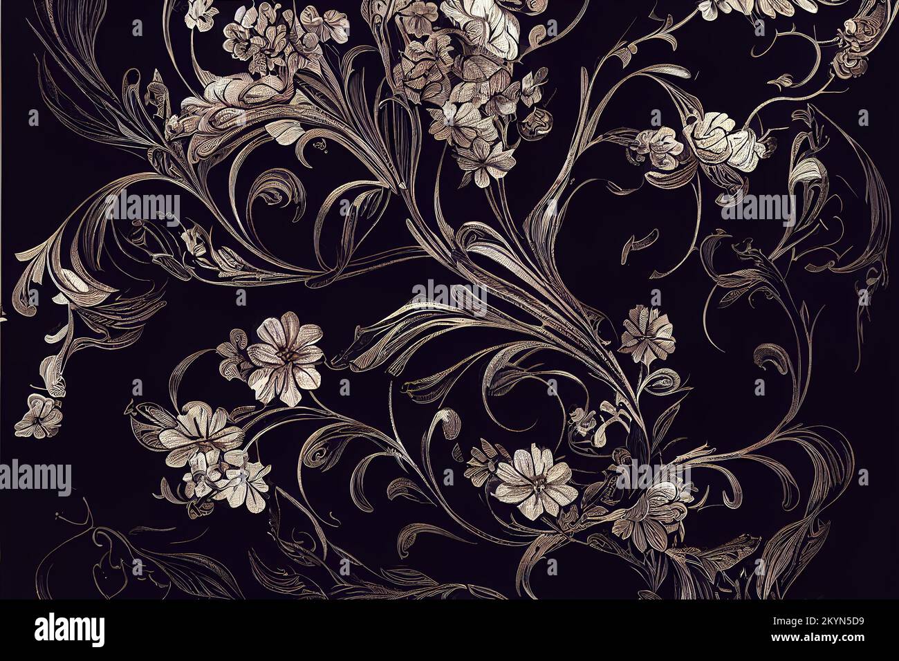 Intricate floral pattern background. Digitally generated Stock Photo ...