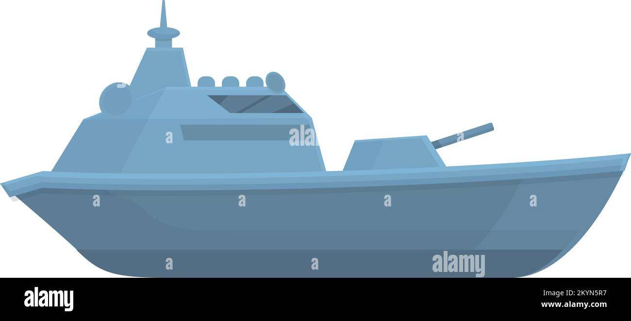 Modern ship icon cartoon vector. Military navy. Sea vessel Stock Vector ...