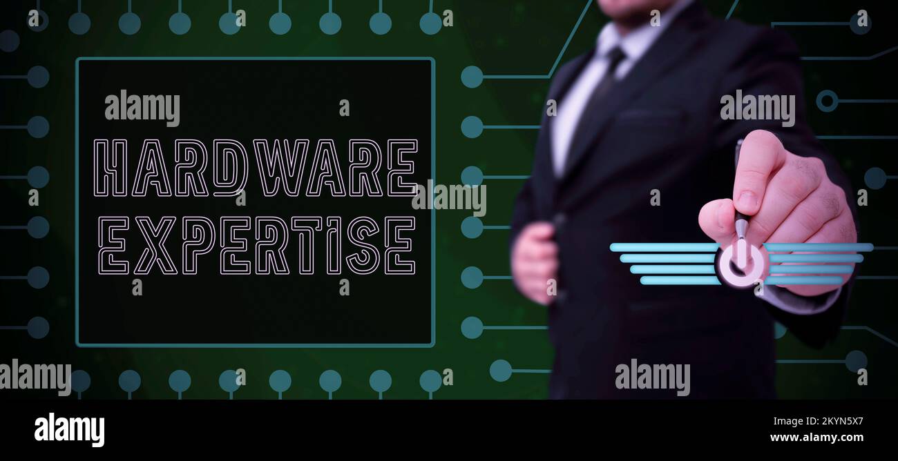 Writing displaying text Hardware Expertise. Business concept machines ...