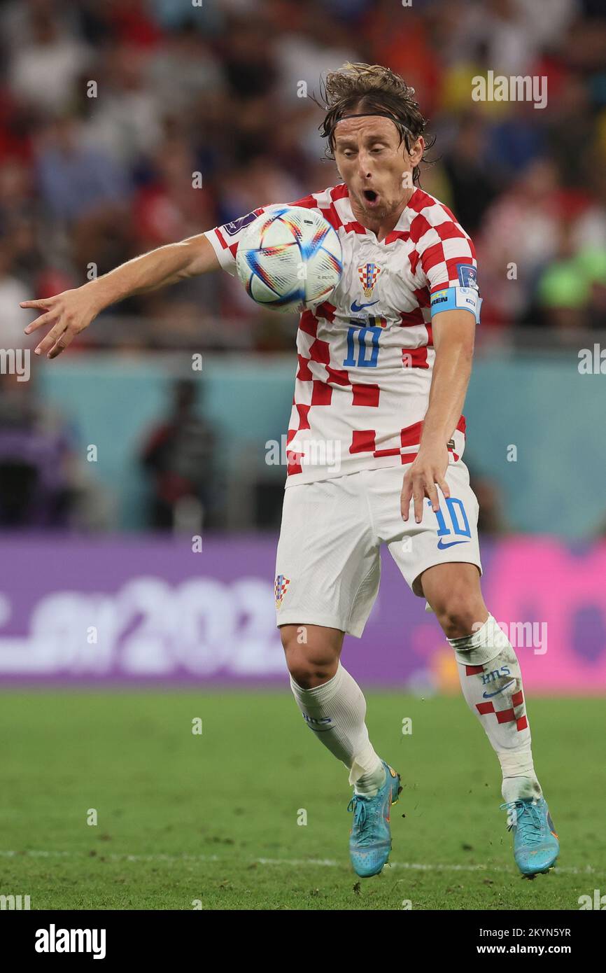Doha, Qatar, 01/12/2022, Croatian Luka Modric pictured in action during ...