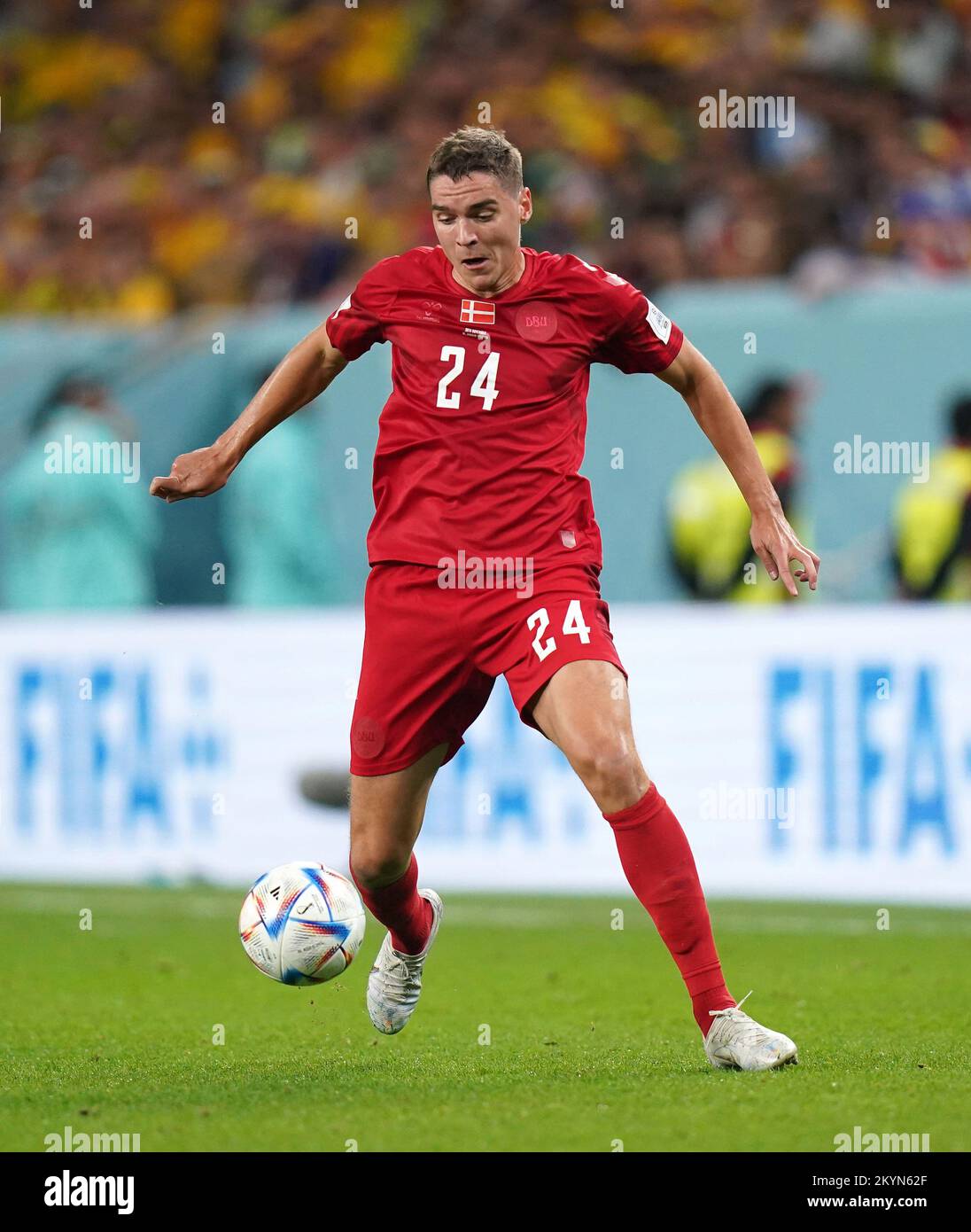 Denmark's Robert Skov during the FIFA World Cup Group D match at the Al ...