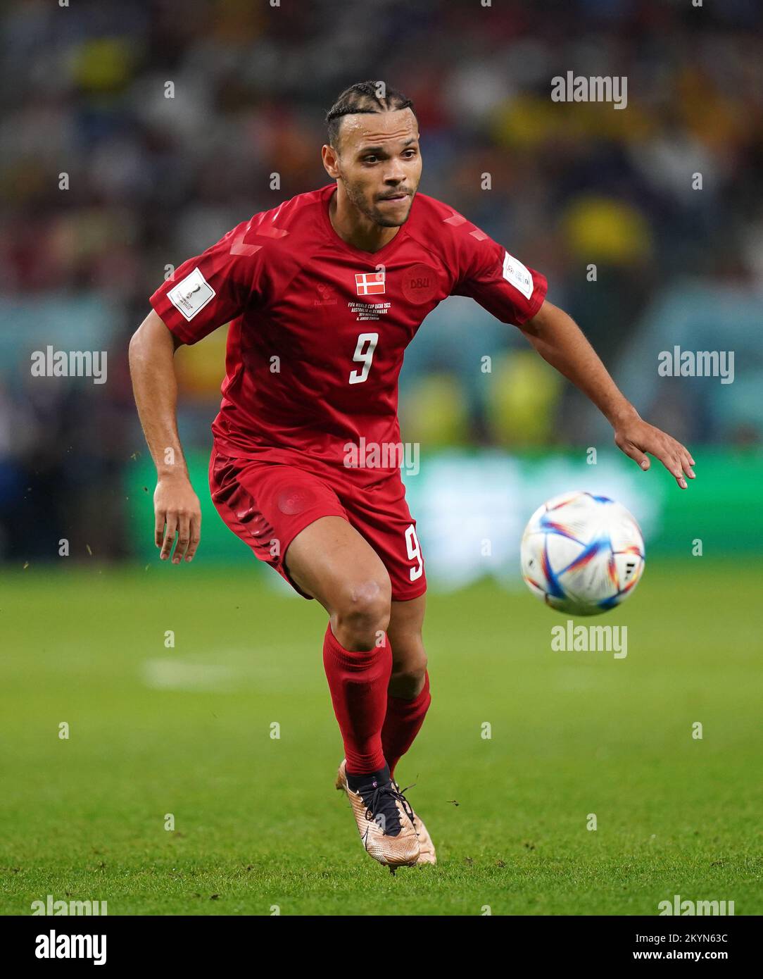 Denmark's Martin Braithwaite during the FIFA World Cup Group D match at ...