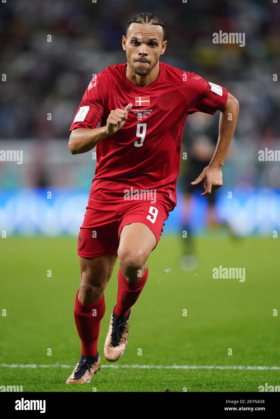 Denmark's Martin Braithwaite during the FIFA World Cup Group D match at ...