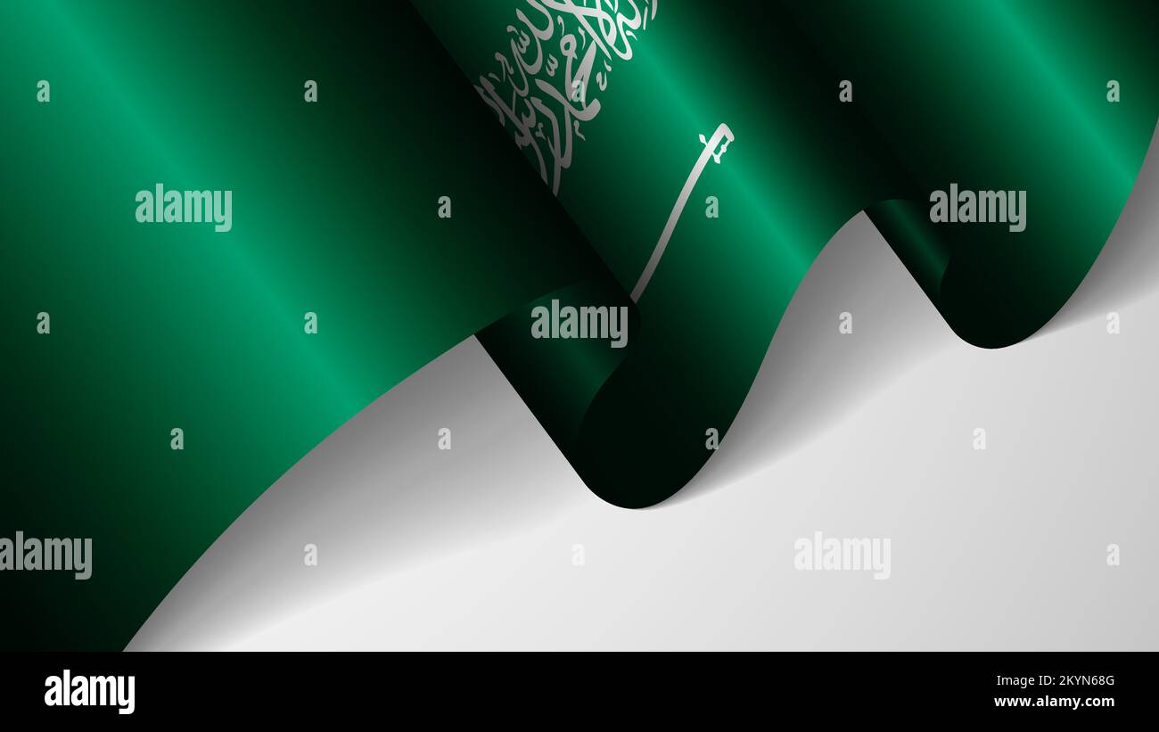 EPS10 Vector Patriotic background with flag of SaudiArabia. An element ...