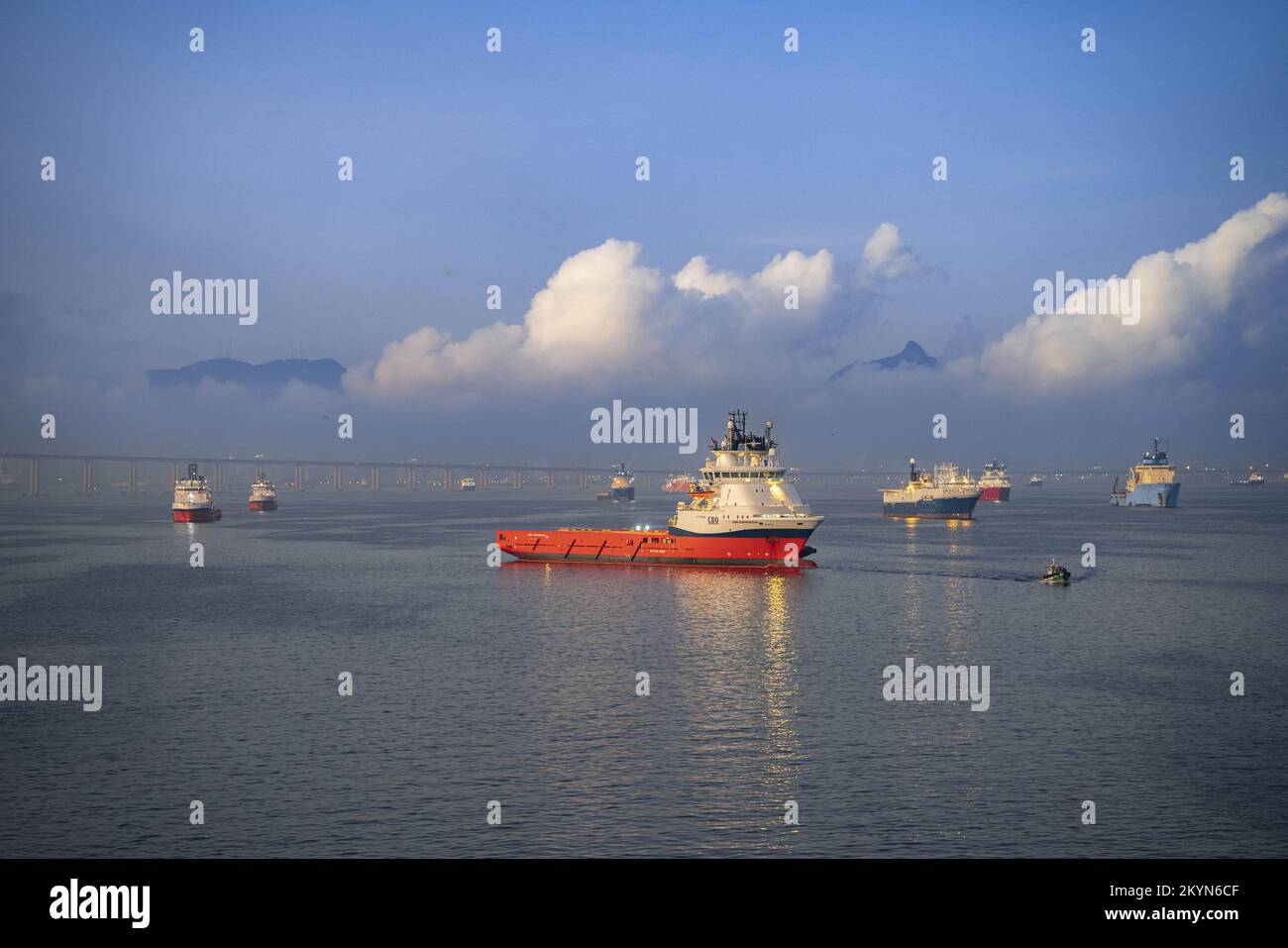 Guanabara Bay anchorage, Rio de Janeiro, Brazil Stock Photo - Alamy