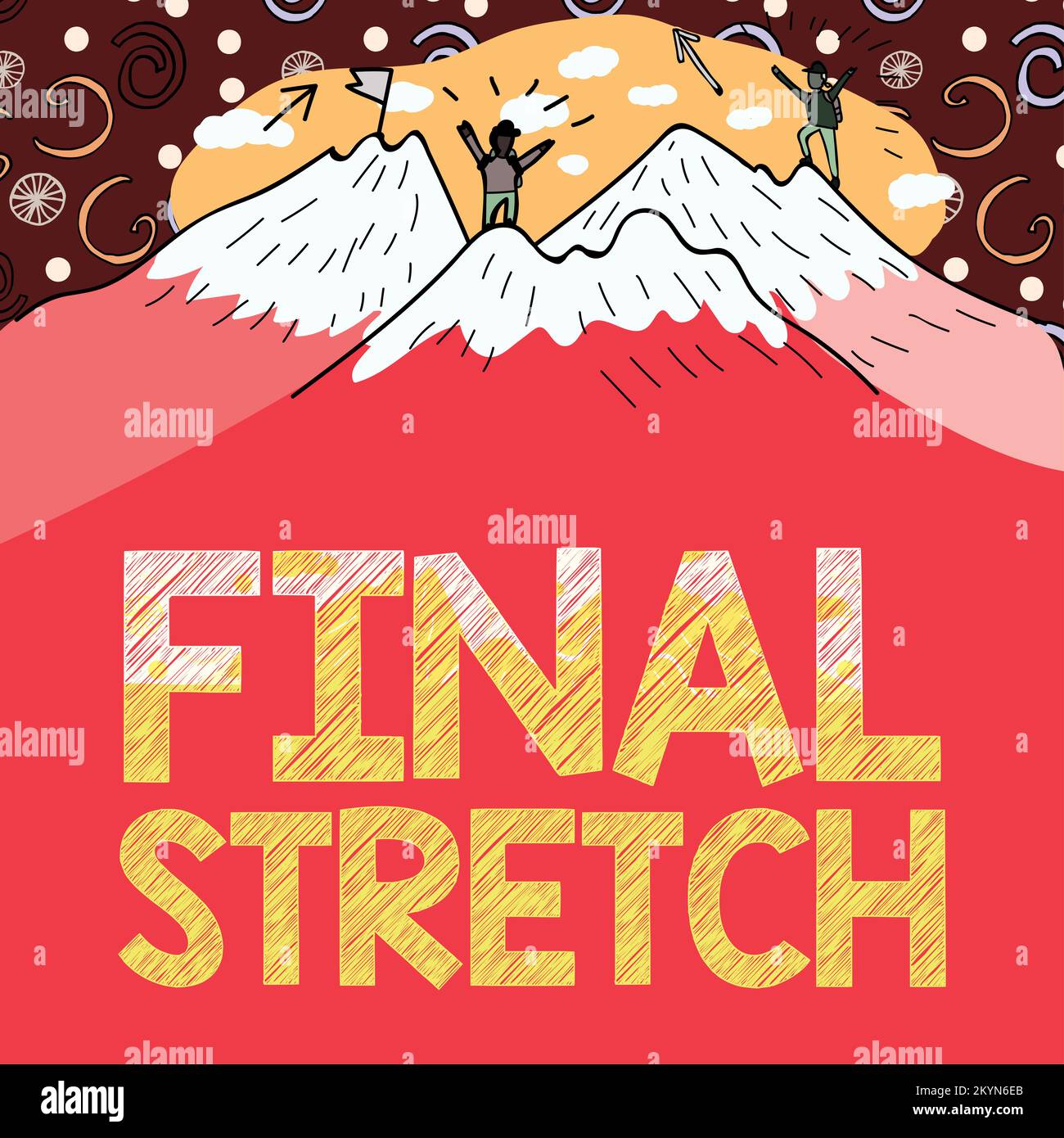 Sign displaying Final Stretch. Word for Last Leg Concluding Round ...