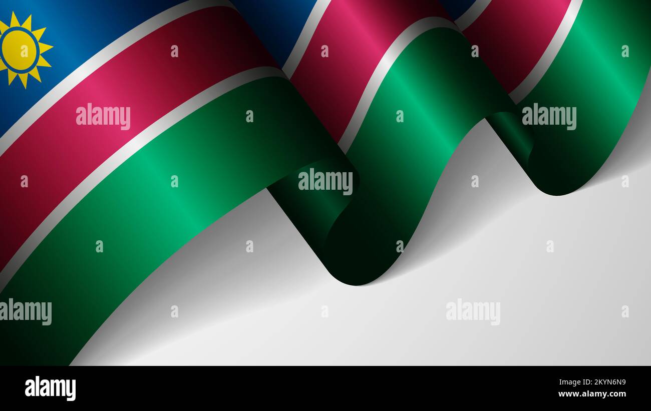 EPS10 Vector Patriotic background with flag of Namibia. An element of ...