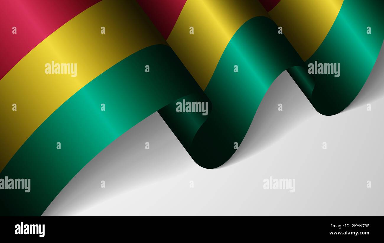 EPS10 Vector Patriotic background with flag of Guinea. An element of ...