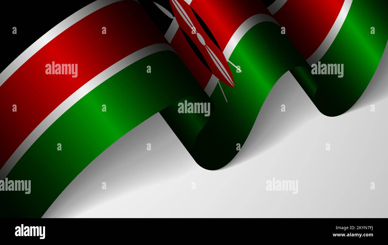EPS10 Vector Patriotic background with flag of Kenya. An element of ...