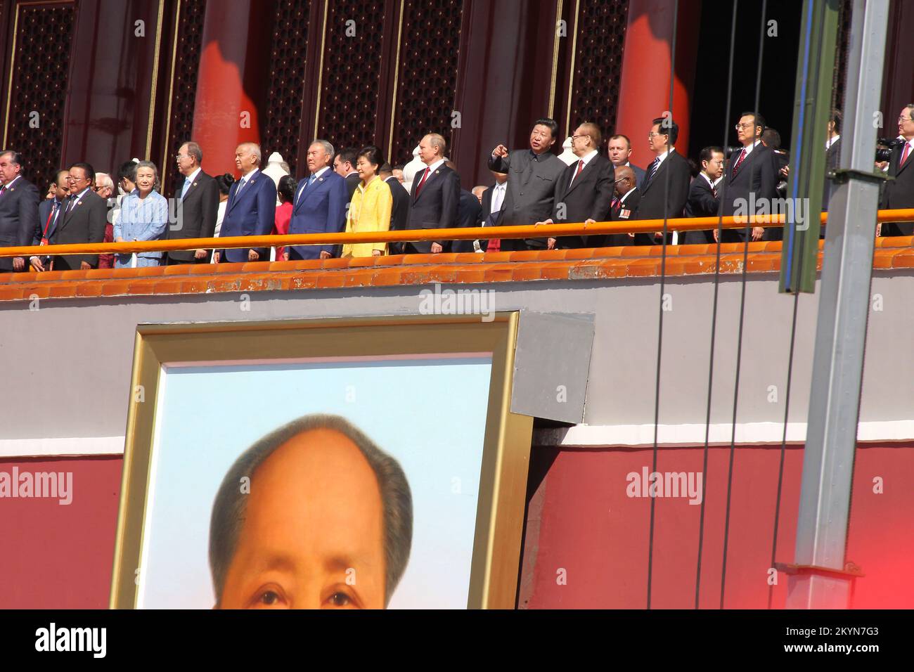Chinese president Xi Jiping talks with former Chinese resident Jiang ...
