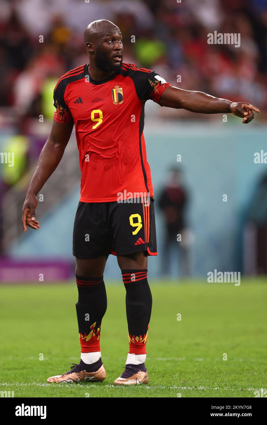 Al Rayyan, Qatar, 1st December 2022. Romelu Lukaku of Belgium during ...