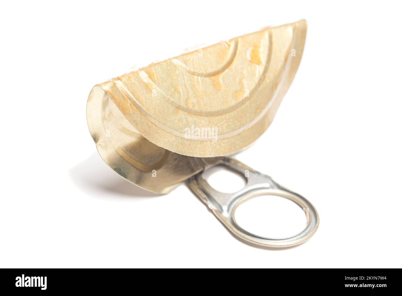 tin can, lid with open lock isolated on white background Stock Photo ...