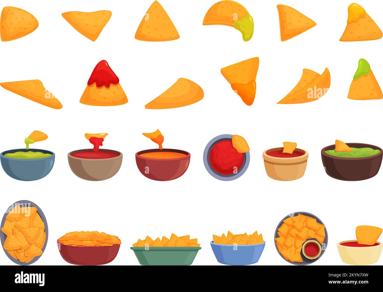 Tortilla chip flying Stock Vector Images - Alamy