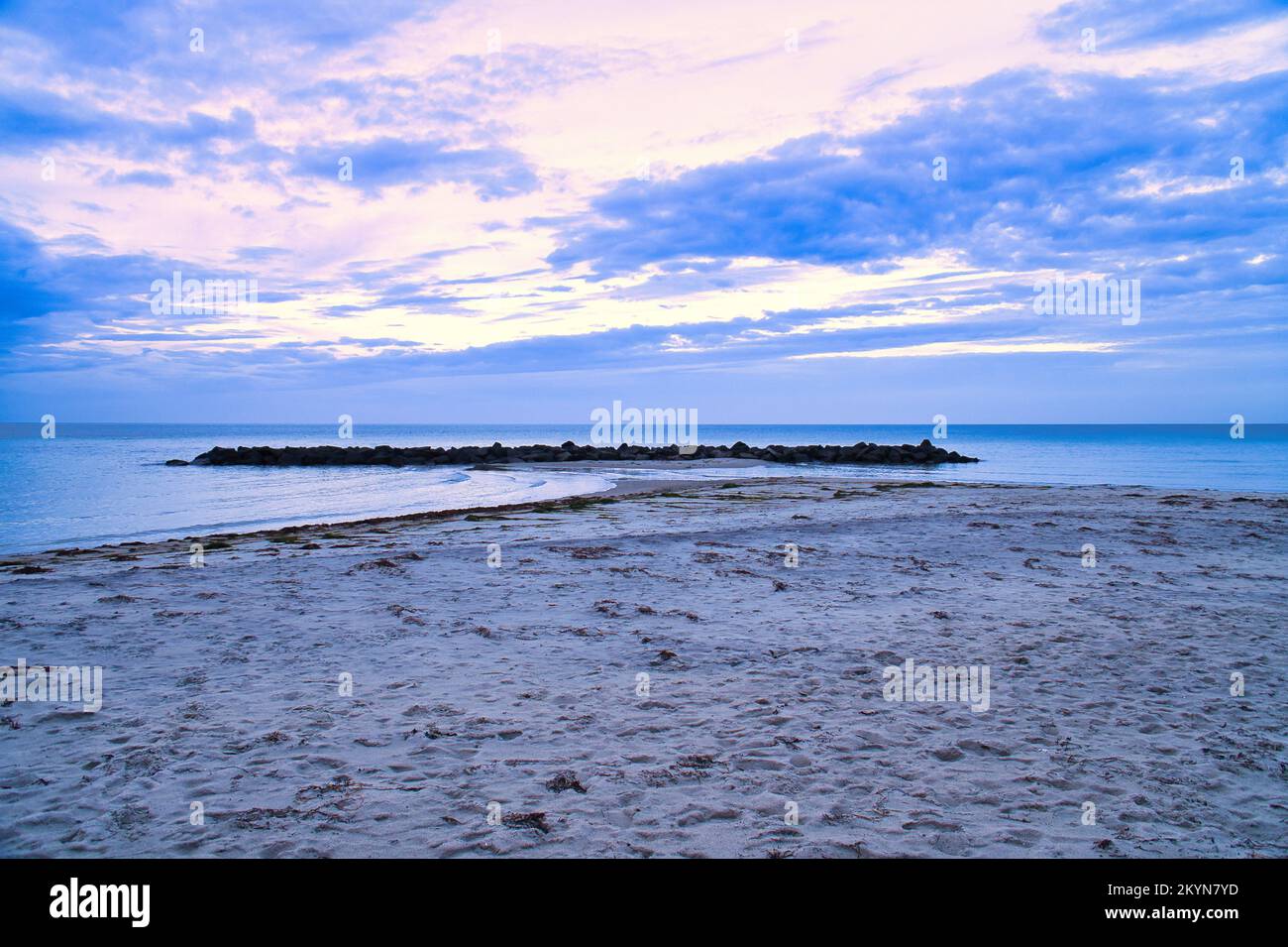 Hundested, Denmark on the cliff overlooking the sea. Baltic Sea coast ...