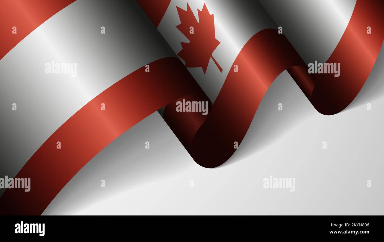 EPS10 Vector Patriotic background with flag of Canada. An element of ...