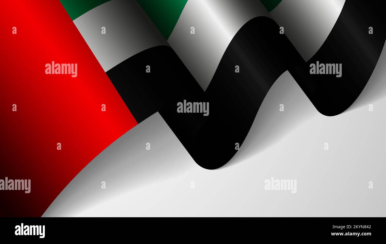 EPS10 Vector Patriotic background with flag of UAE. An element of ...
