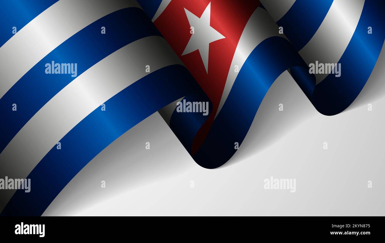 EPS10 Vector Patriotic background with flag of Cuba. An element of ...