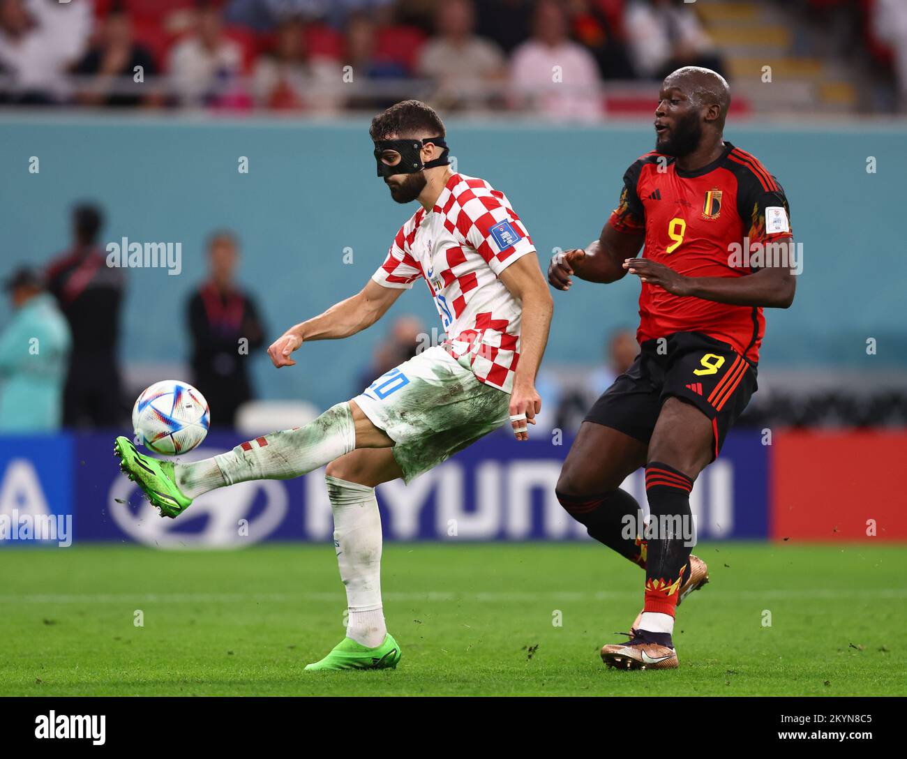 Al Rayyan, Qatar, 1st December 2022. Josko Gvardiol of Croatia and ...