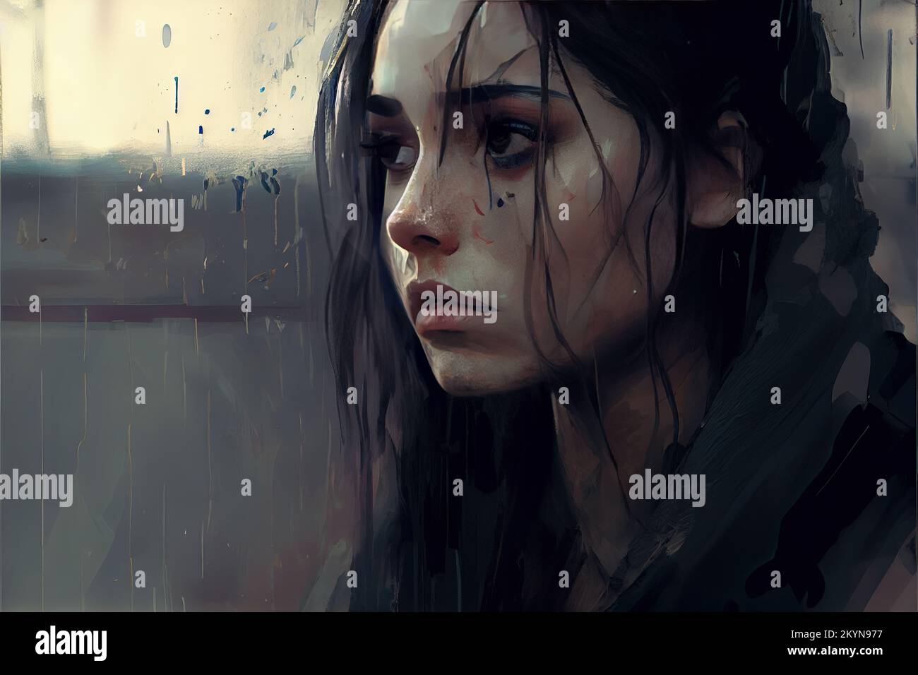 Portrait of sad person Stock Photo - Alamy