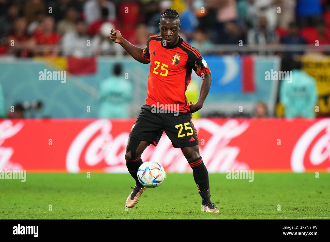 Jeremy Doku of Belgium during the FIFA World Cup Qatar 2022 match ...