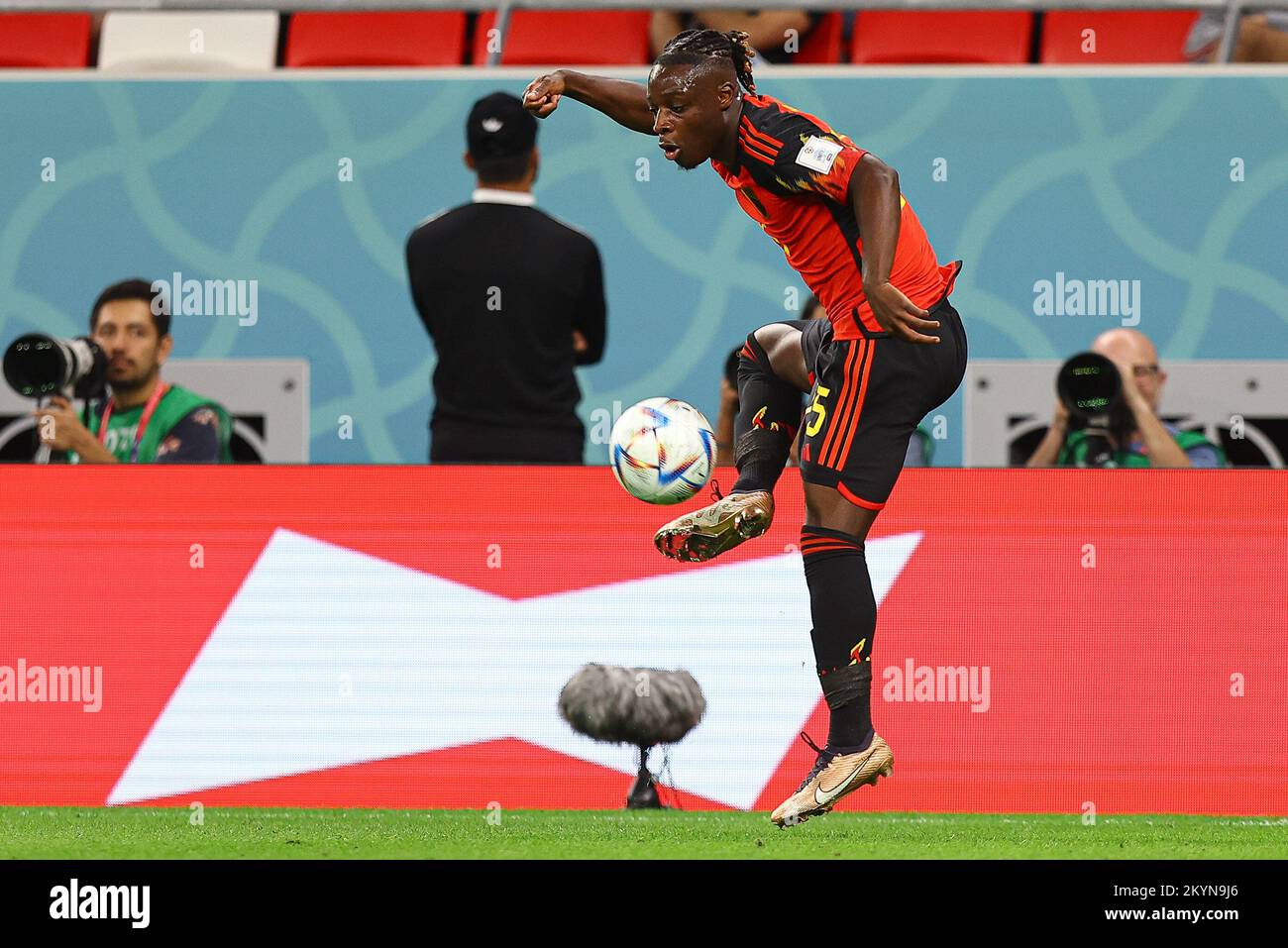 Jeremy Doku during the FIFA World Cup Qatar 2022 Group F match between ...