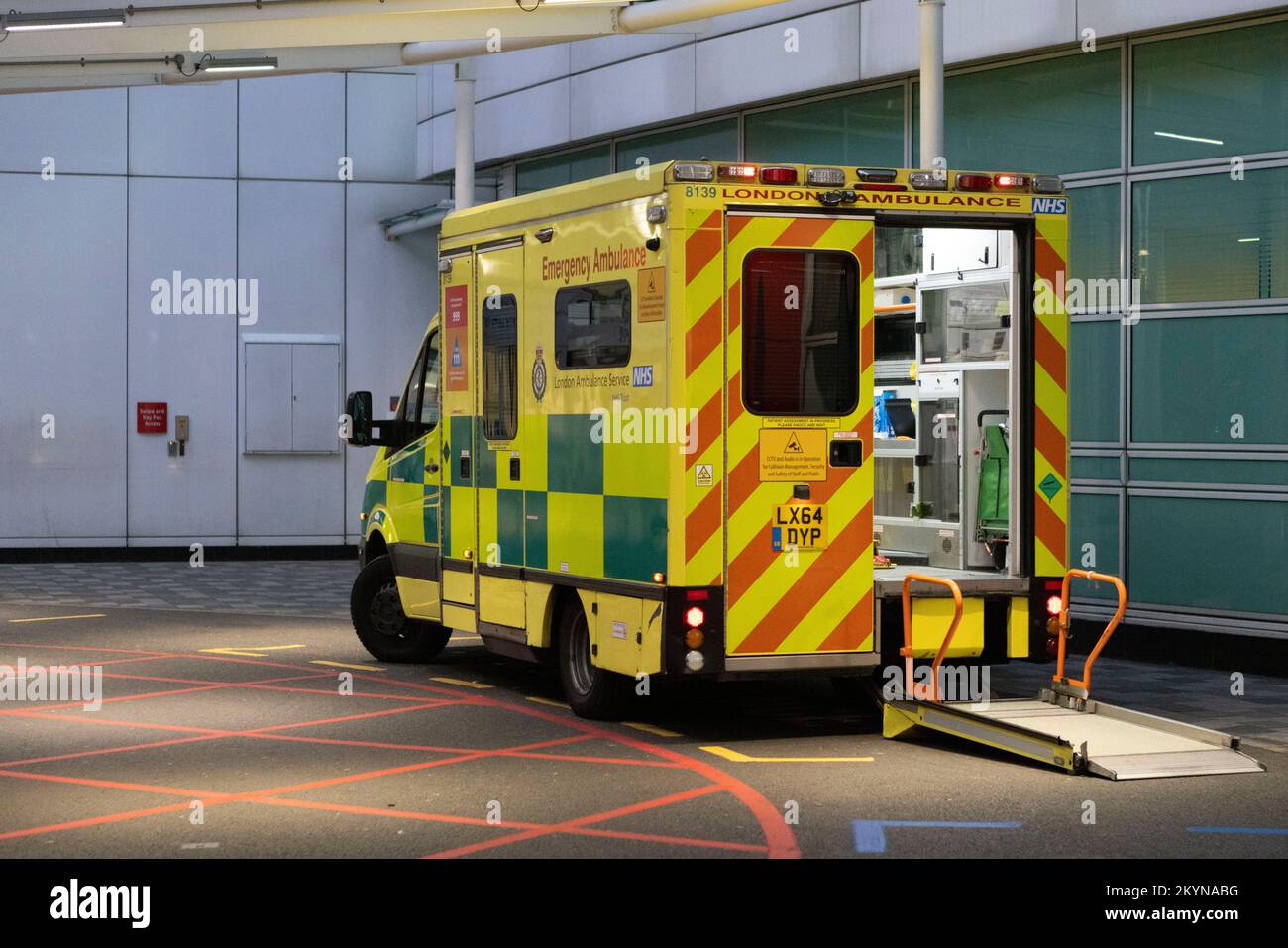 A general view of an ambulance outside the Accident and Emergency ...