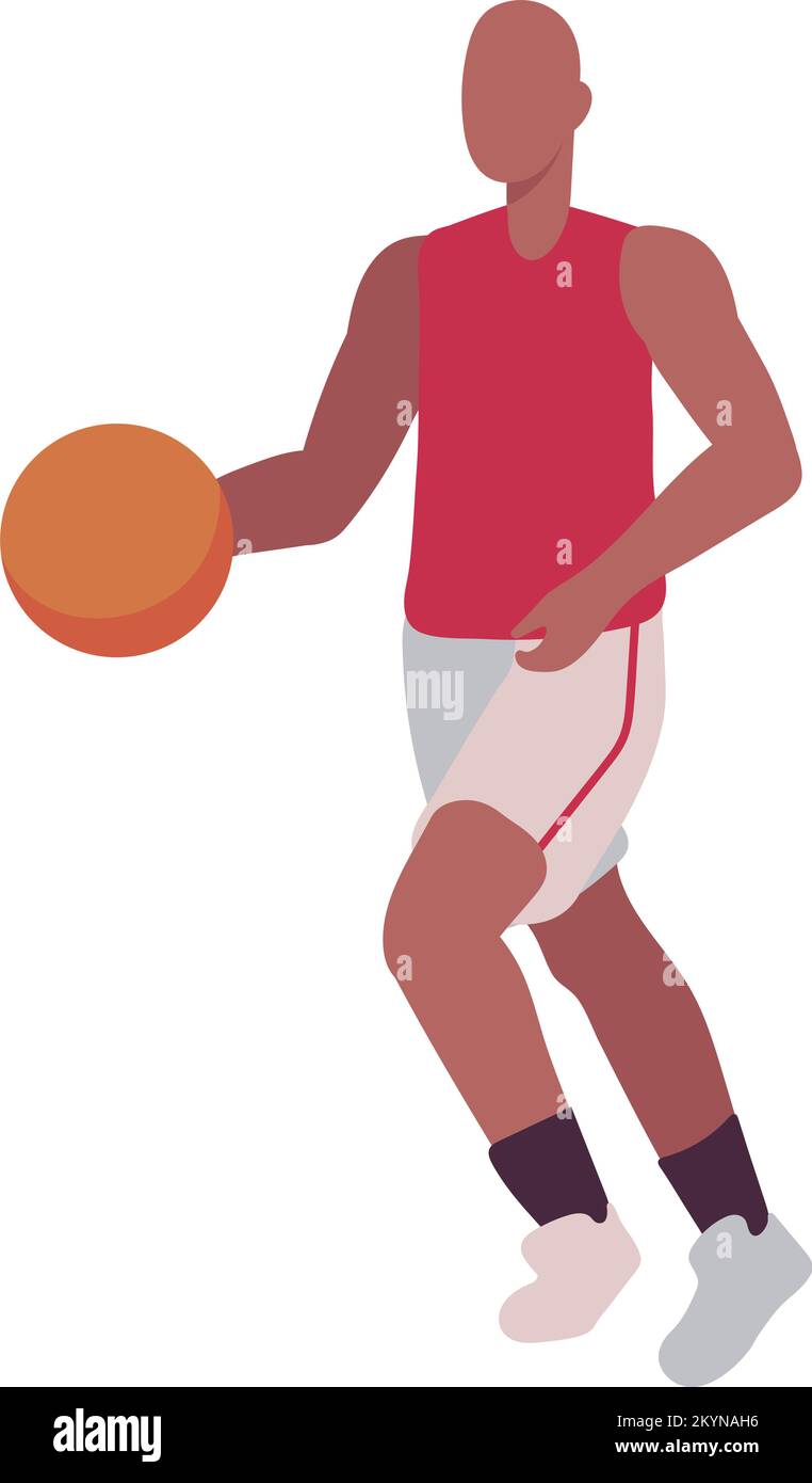 Young muscular basketball player Stock Vector Images - Alamy