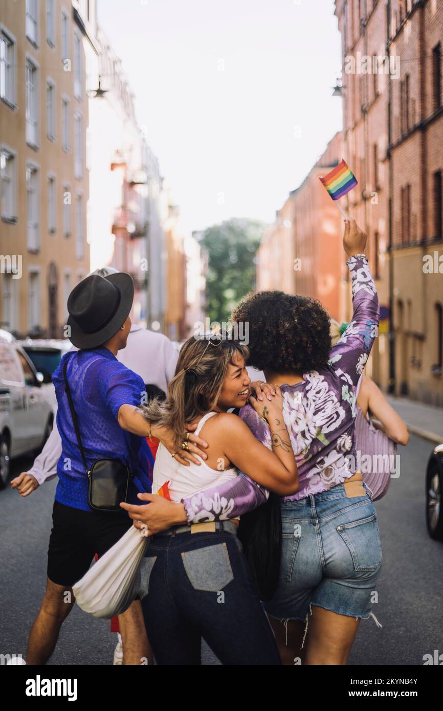 Man walking with pride flag hi-res stock photography and images - Alamy