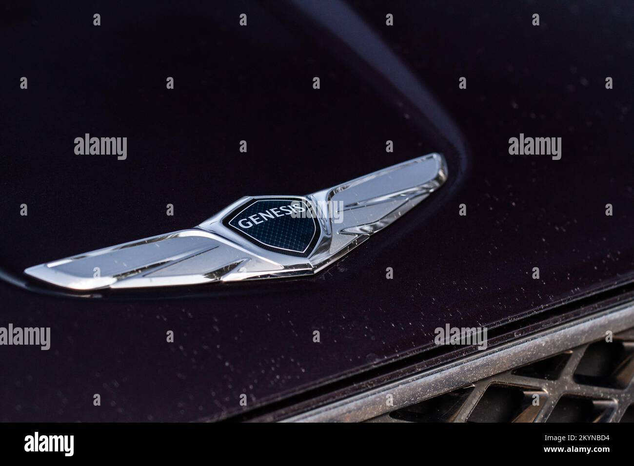 MOSCOW, RUSSIA - FEBRUARY 05, 2022 Genesis GV70 (JK1) subcompact luxury ...