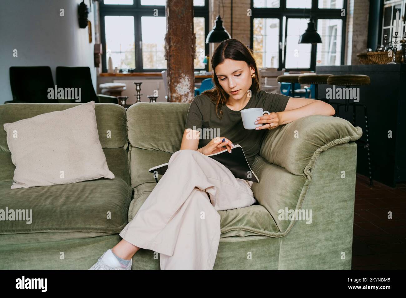 Cup coffee book reading hi-res stock photography and images - Alamy