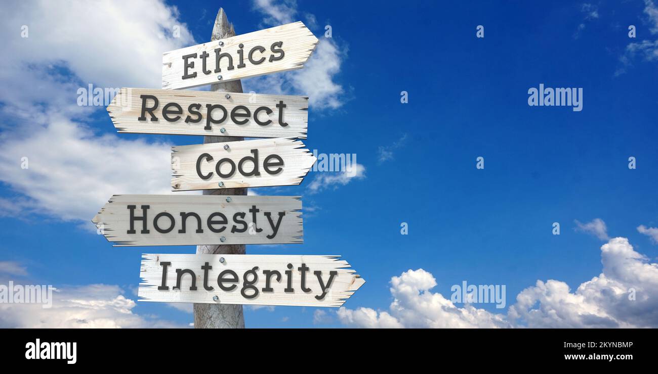 Ethics respect code honesty hi-res stock photography and images - Alamy