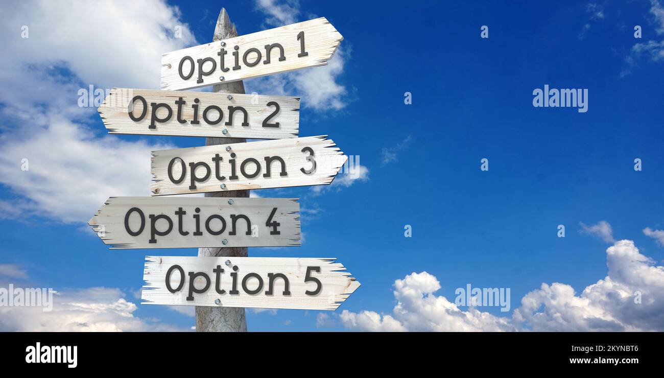 4 option hi-res stock photography and images - Alamy