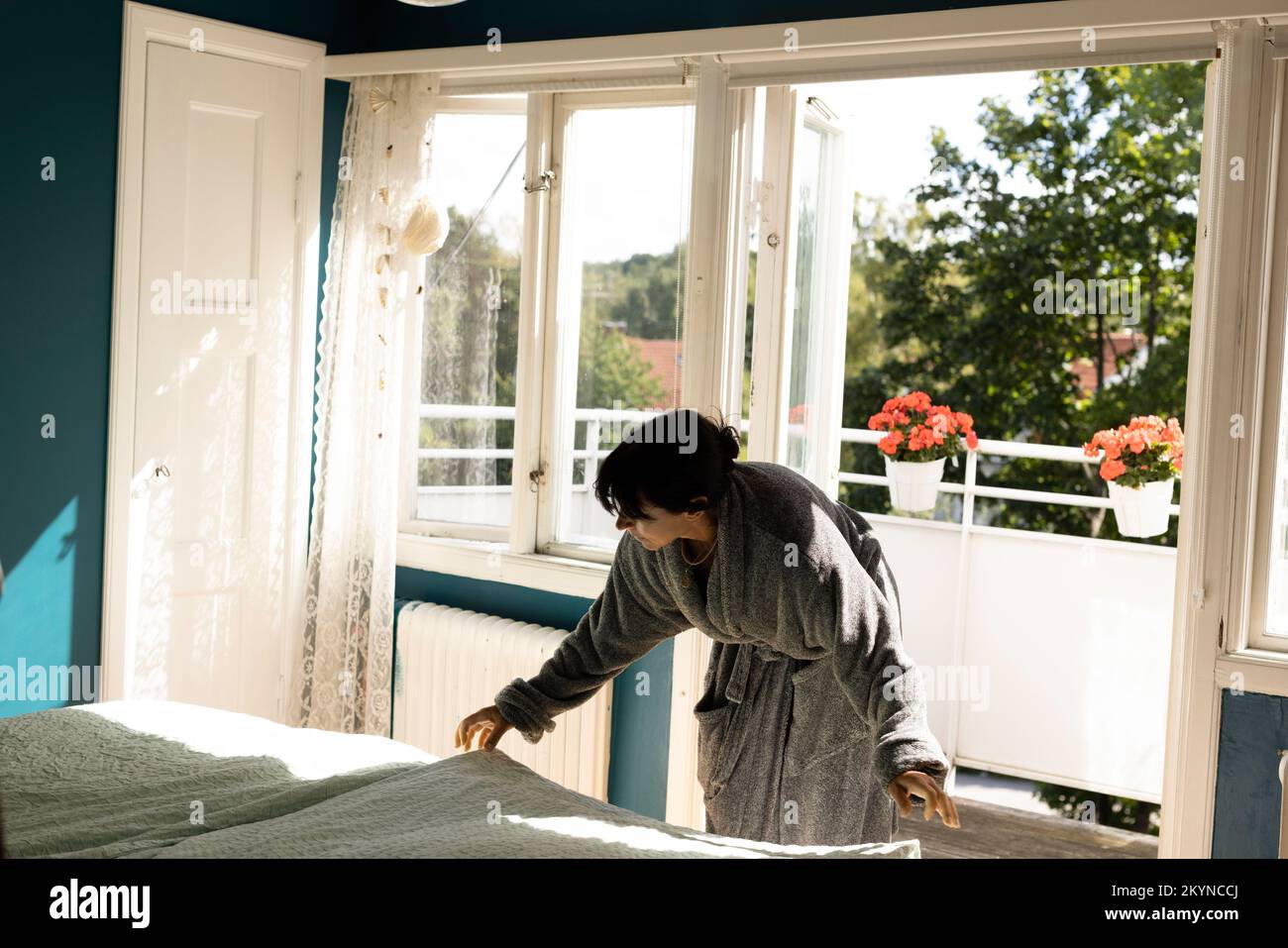 Woman laying on white hi-res stock photography and images - Alamy