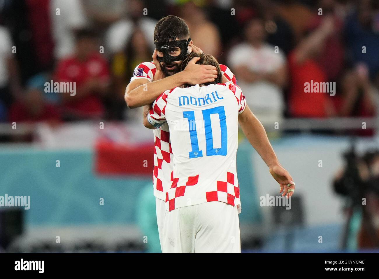 Luka Modric with Josko Gvardiol of Croatia during the FIFA World Cup ...
