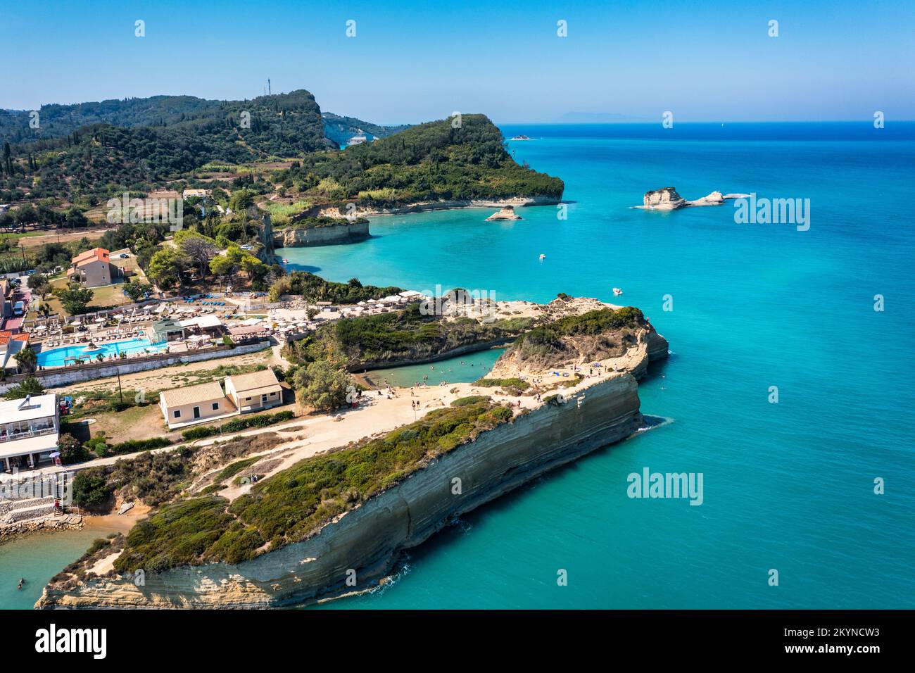Famous Canal D'amour in Sidari, Corfu island, Greece. Famous Canal d ...