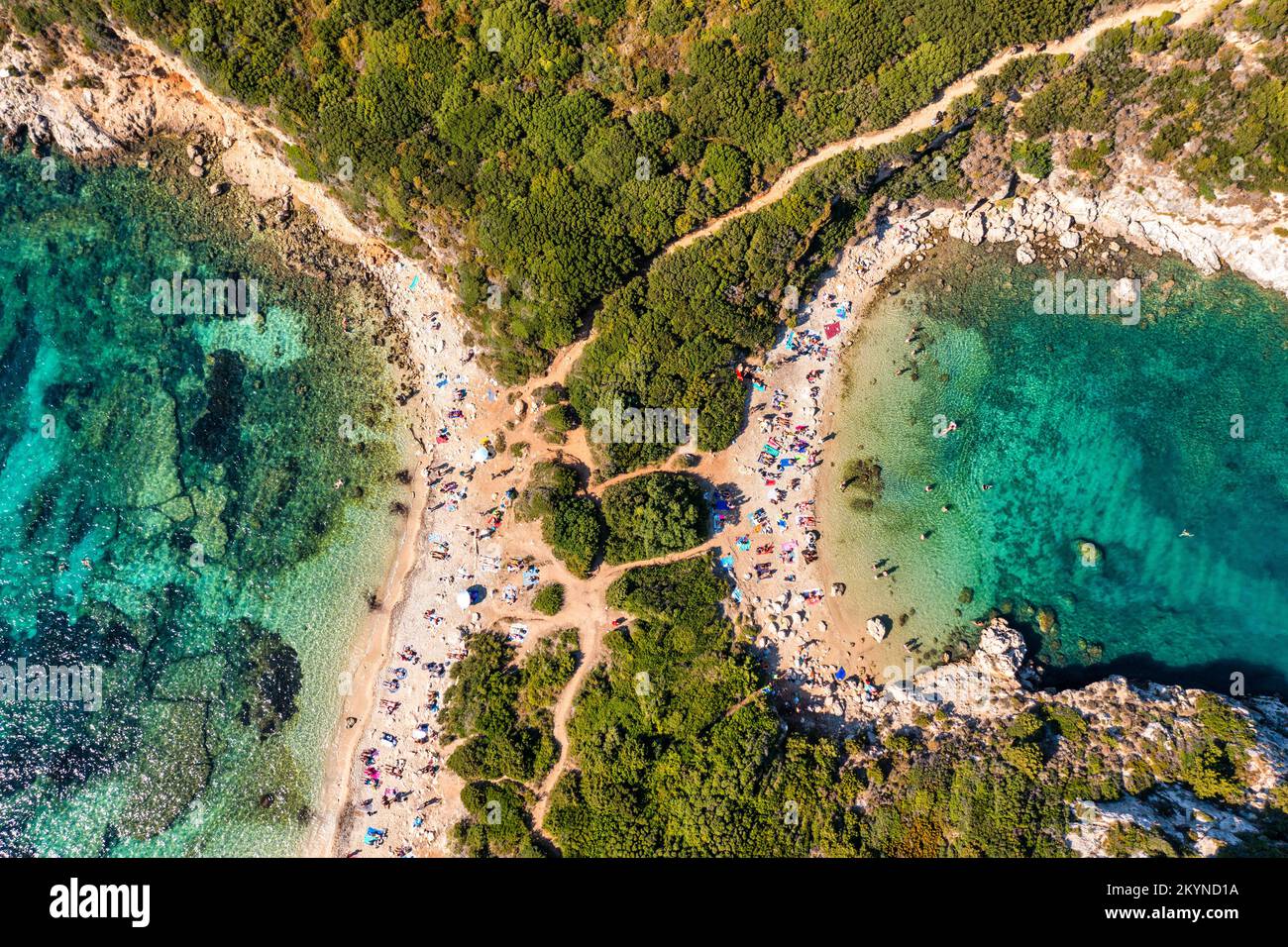 Porto Timoni is an amazing beautiful double beach in Corfu, Greece ...