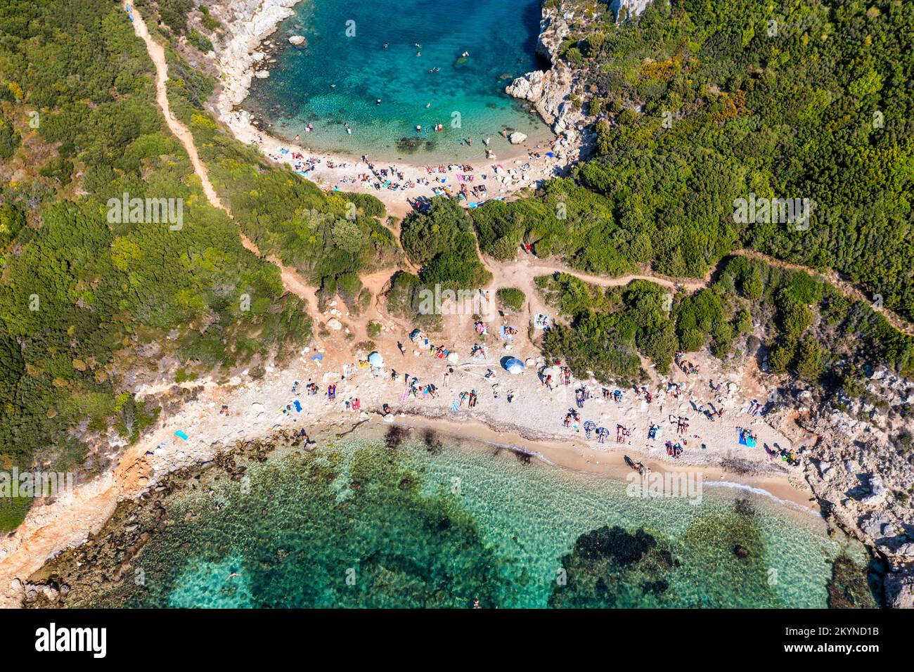 Porto Timoni is an amazing beautiful double beach in Corfu, Greece ...