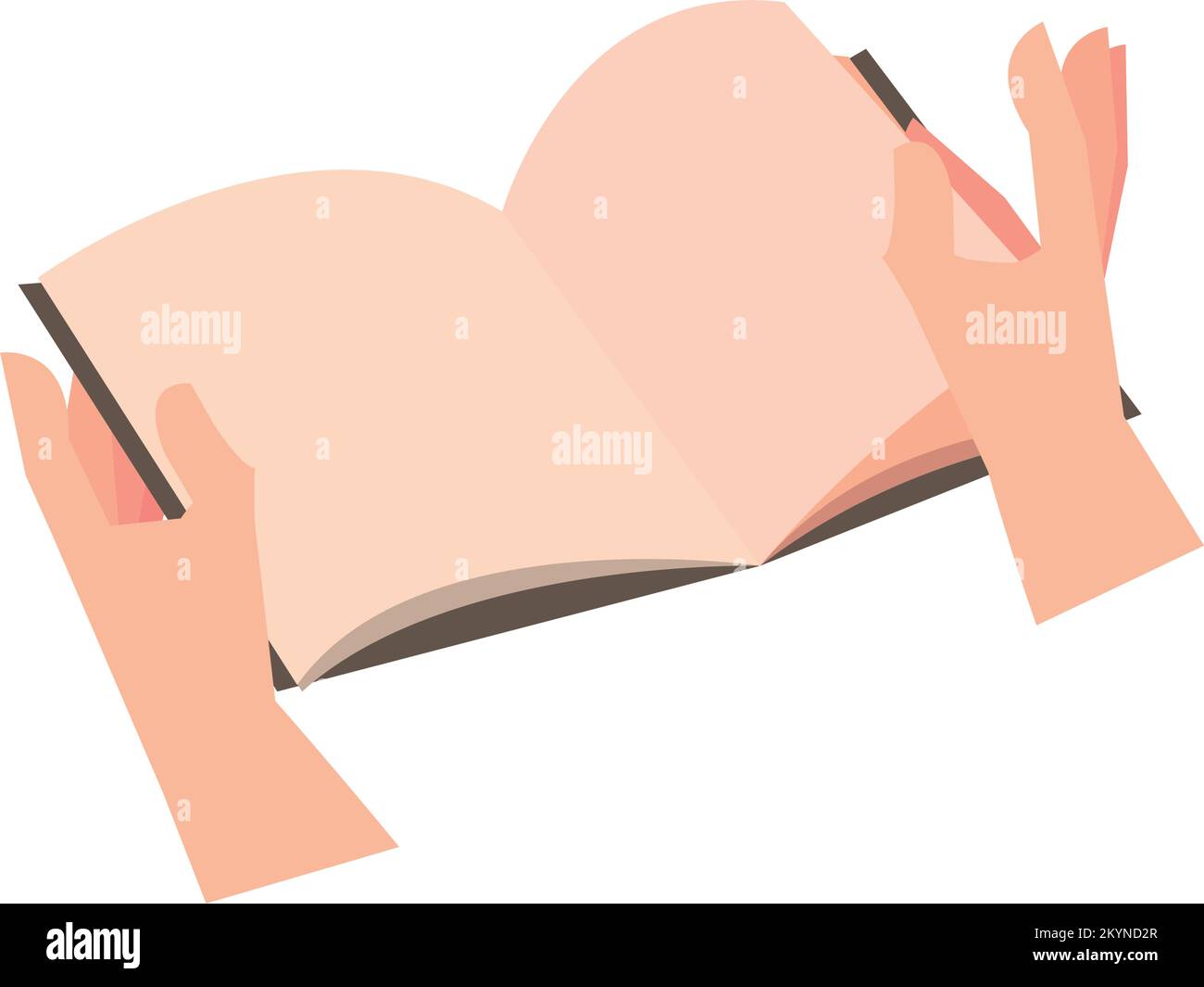 Hands holding open book reading Cut Out Stock Images & Pictures - Alamy