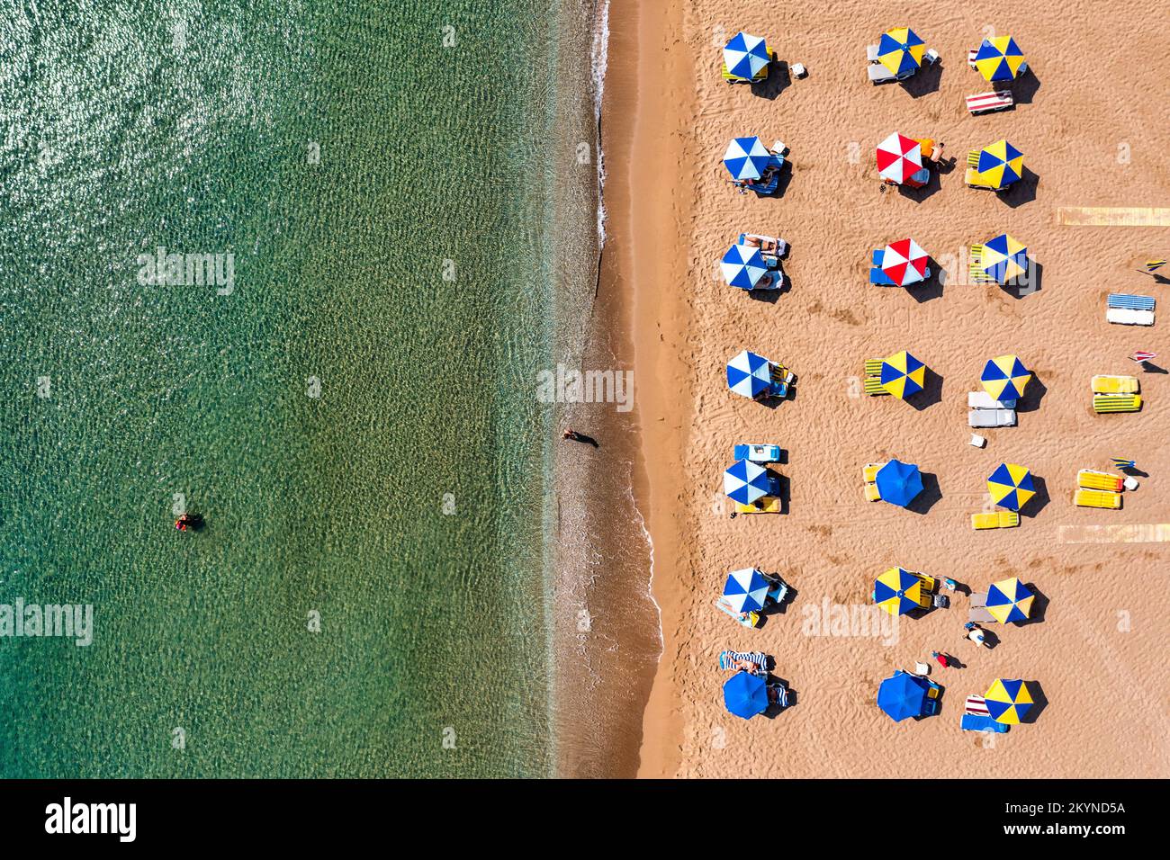 Concept of summer vacation. View from above, stunning aerial view of an ...
